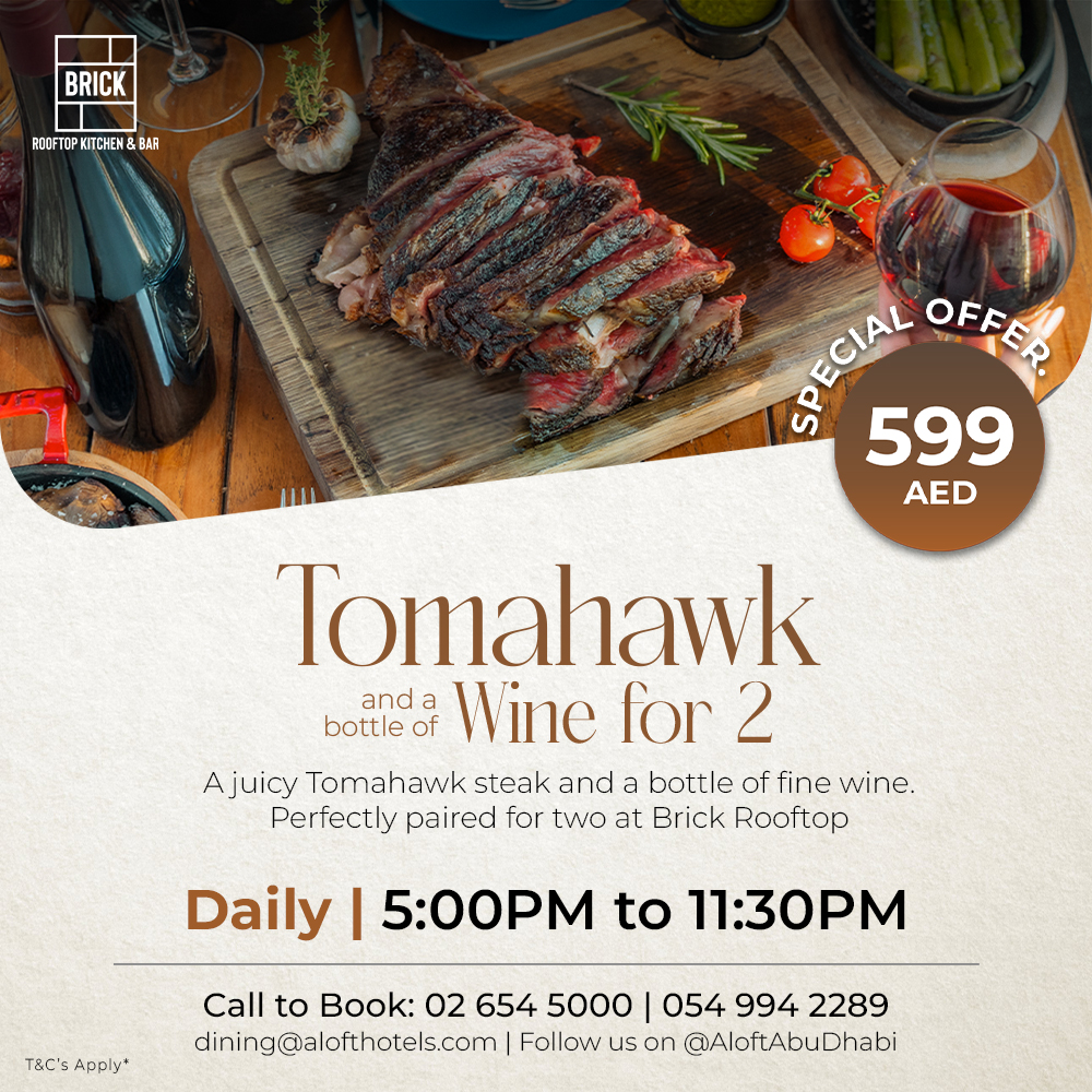 Tomahawk for two on Saturday 27th December 2025 in Brick Rooftop ...