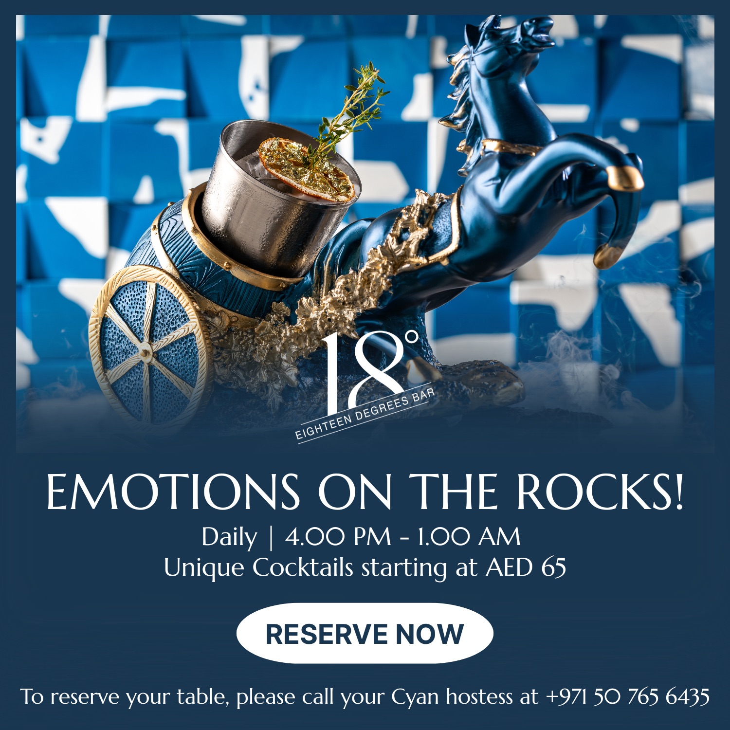 Emotions on the Rocks at 18 Degrees Bar & Terrace on Wednesday 7th May ...